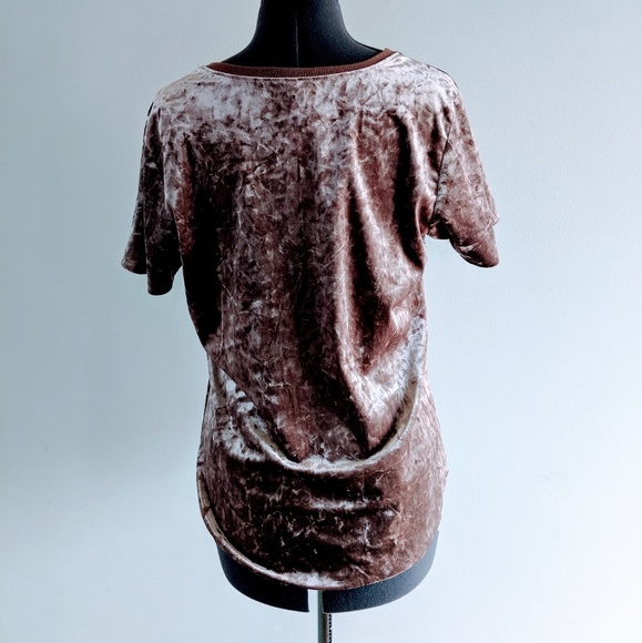 Z Supply | Tops | Z Supply Crushed Velour Velvet T Rose Gold Med | Poshmark